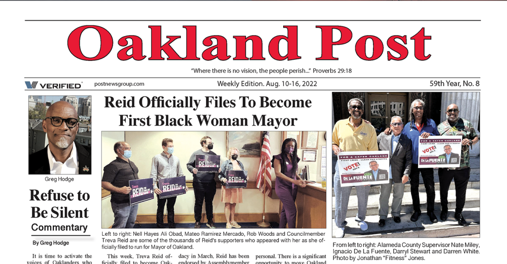 Oakland Post: Week of August 10 – August 16, 2022 | | Post News Group
